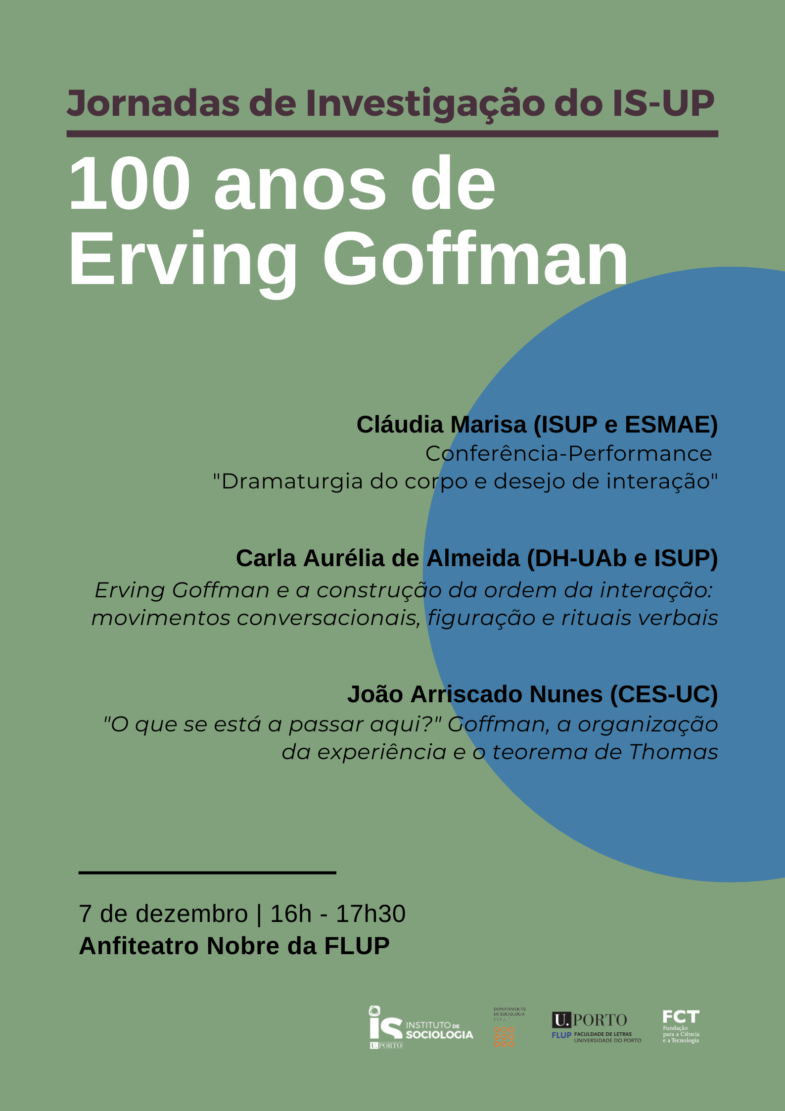 100 anos de Erving Goffman | Instituto de Sociologia